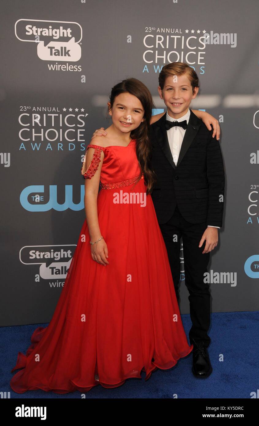 Brooklynn Prince, Jacob Tremblay at arrivals for The Critics' Choice ...