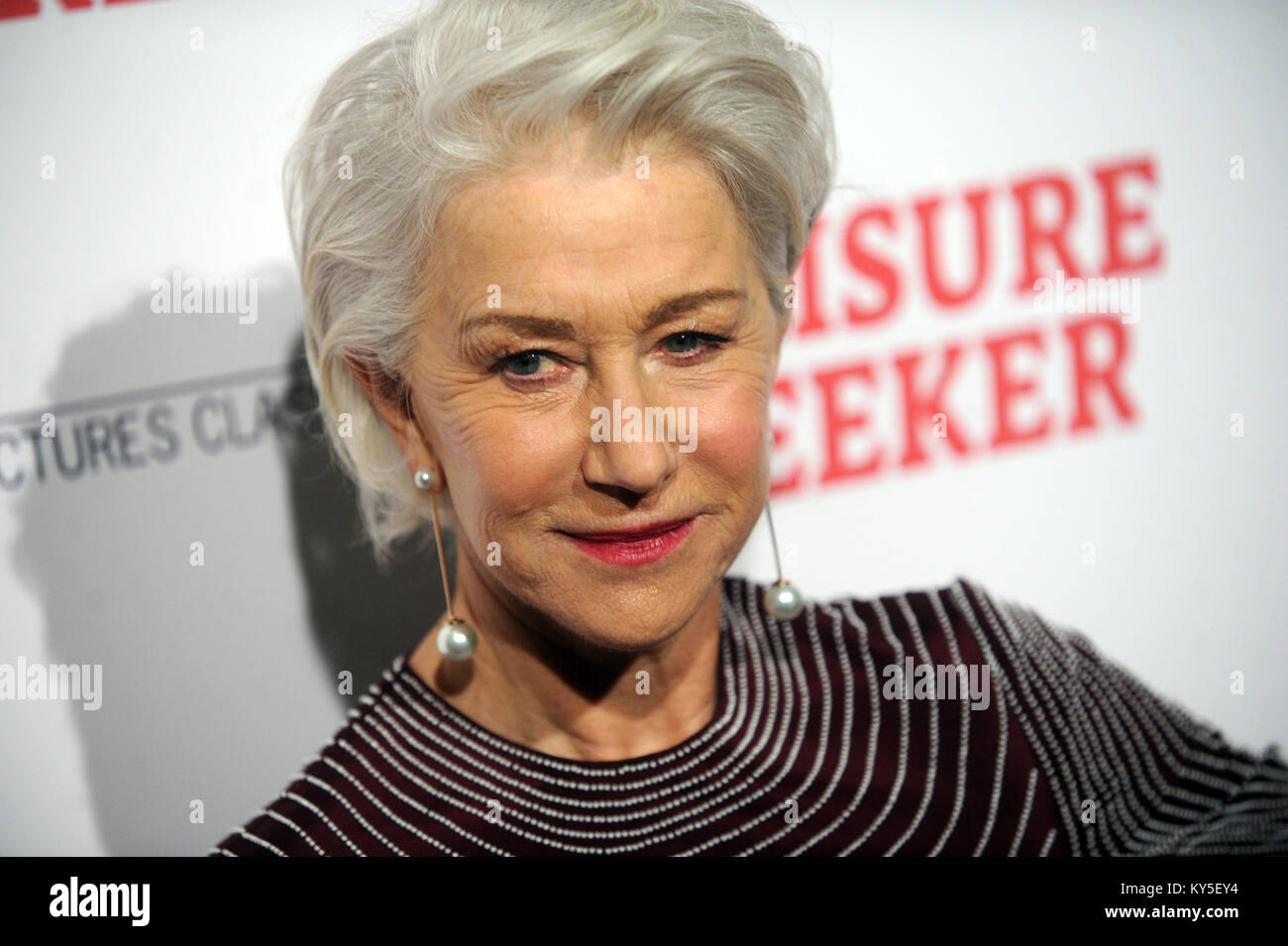 NEW YORK, NY - JANUARY 11: Helen Mirren attends 'The Leisure Seeker ...