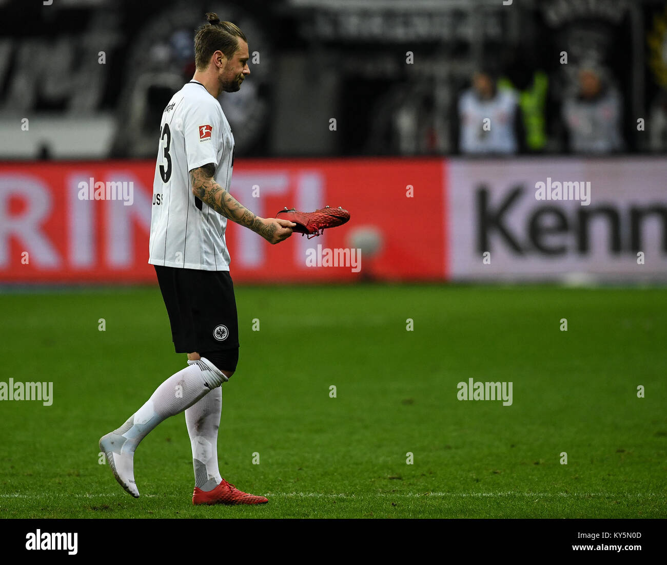 Frankfurt's Marco Russ has to be substituted off injured during the ...