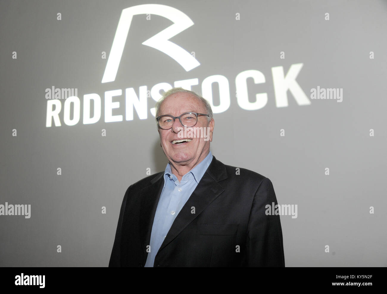 Munich, Germany. 12th Jan, 2018. Businessman Randorf Rodenstock smiles ...