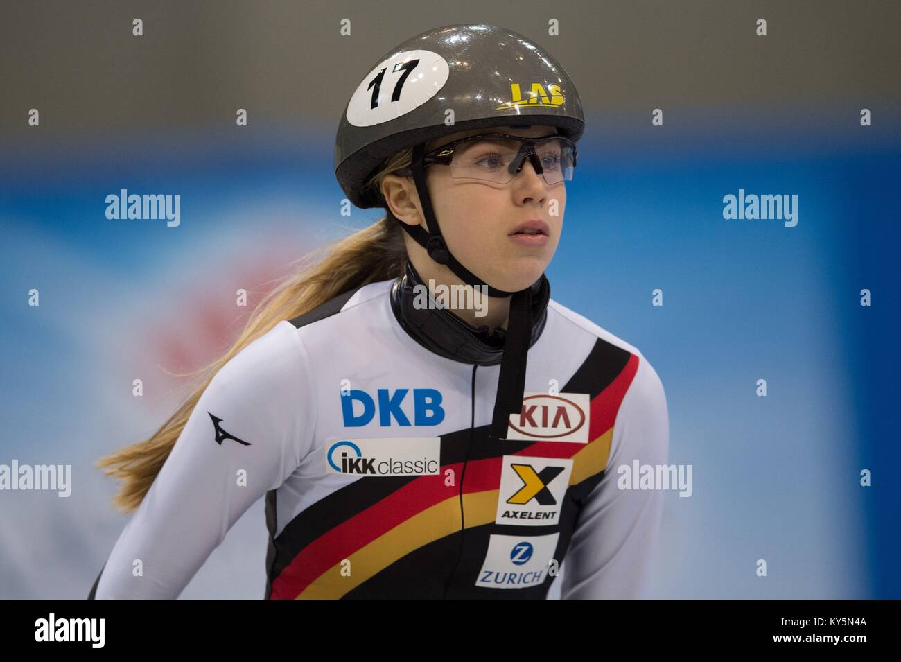 Dresden, Germany. 13th Jan, 2018. Germany's Anna Seidel prepares for ...
