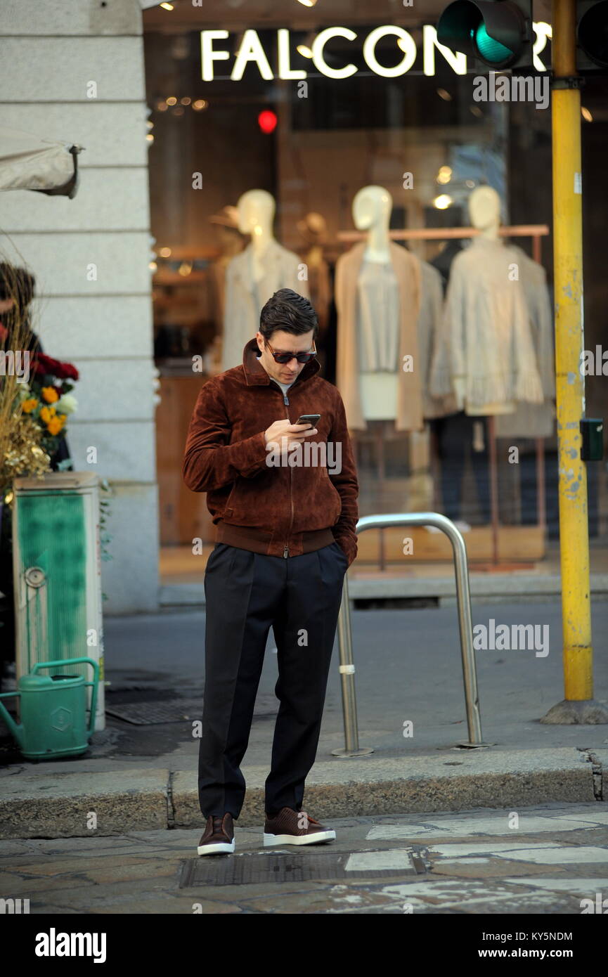 Milan, Alessandro Roja in the center after the Zegna fashion show The ...