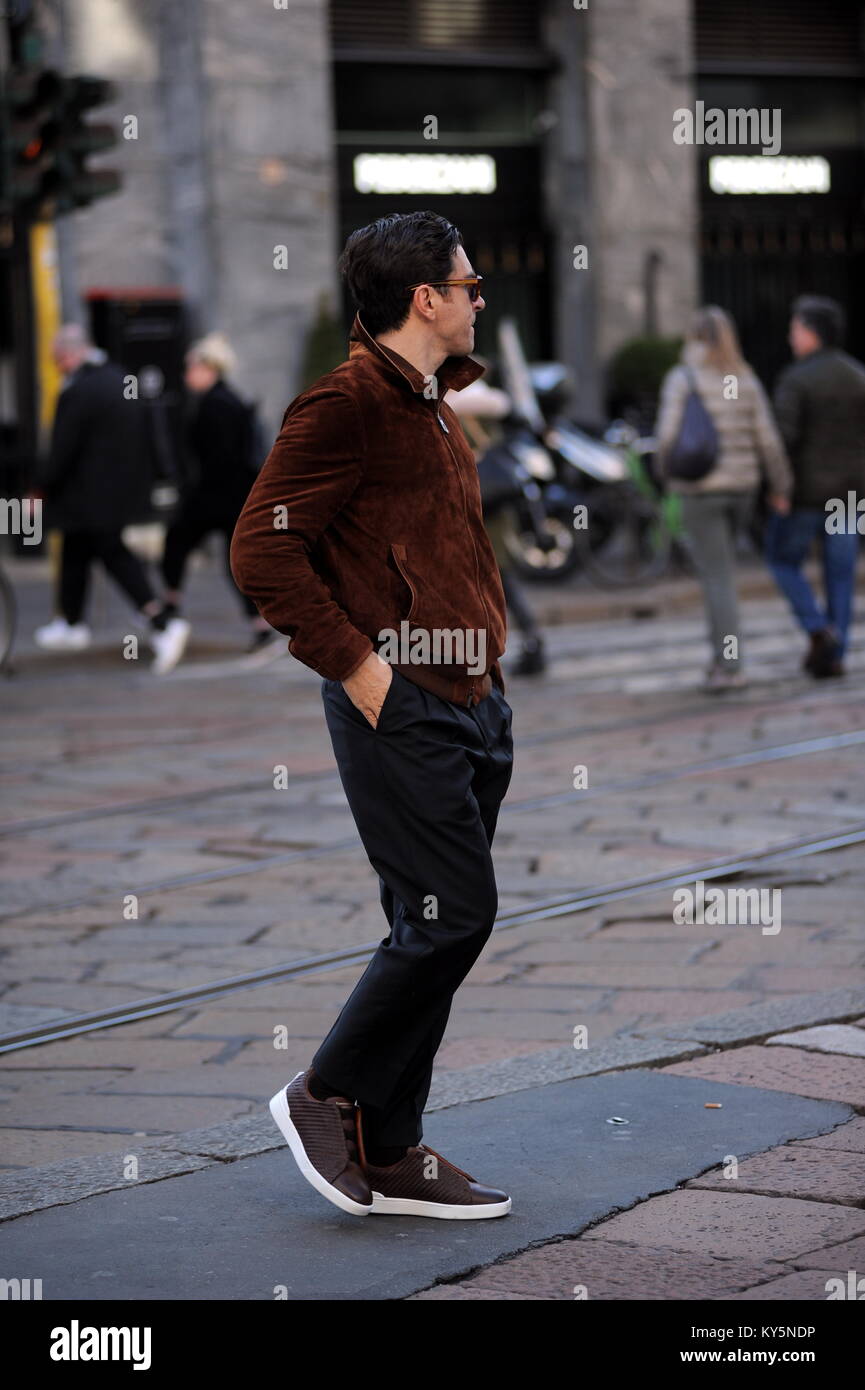 Milan, Alessandro Roja in the center after the Zegna fashion show The ...