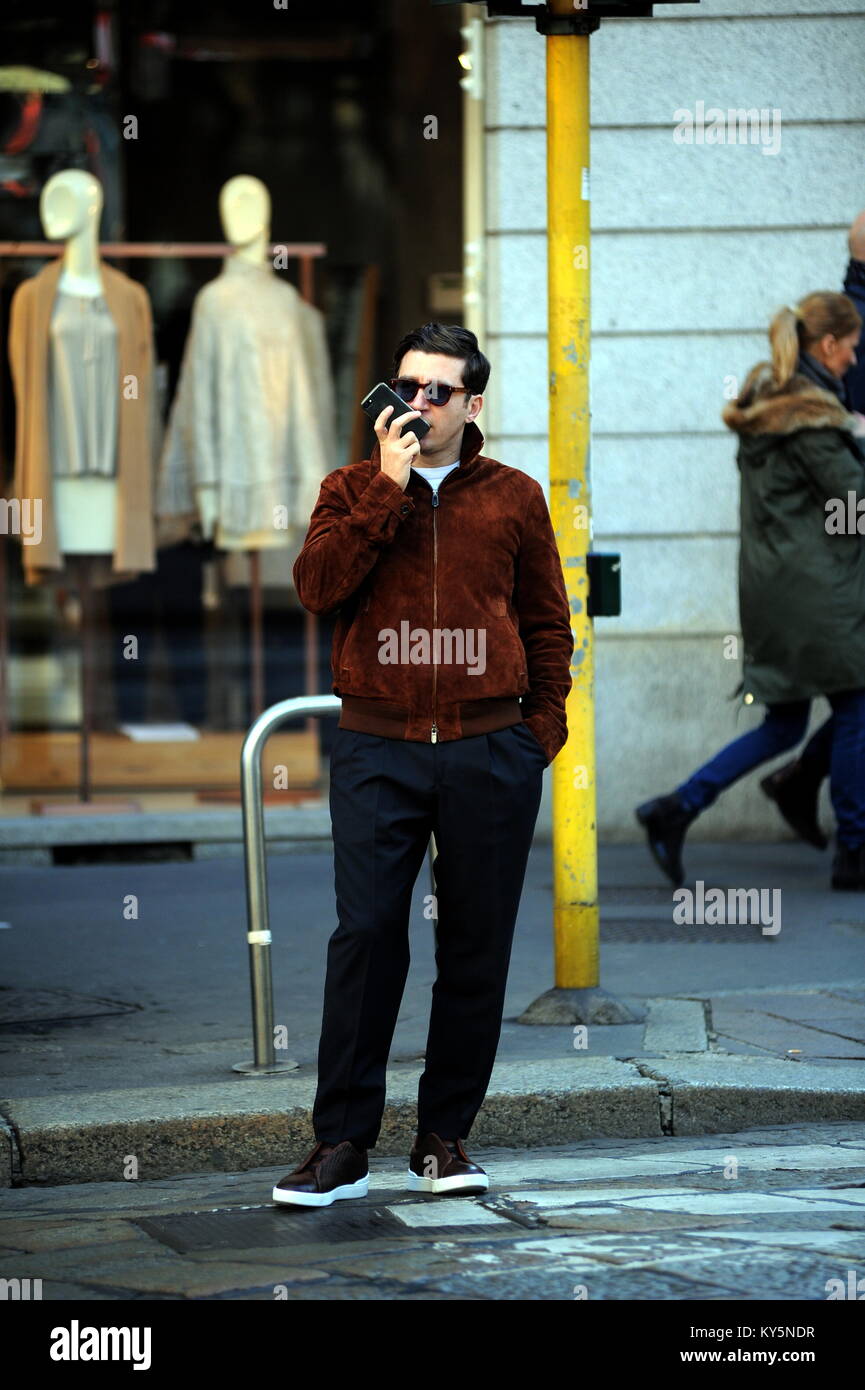 Milan, Alessandro Roja in the center after the Zegna fashion show The ...