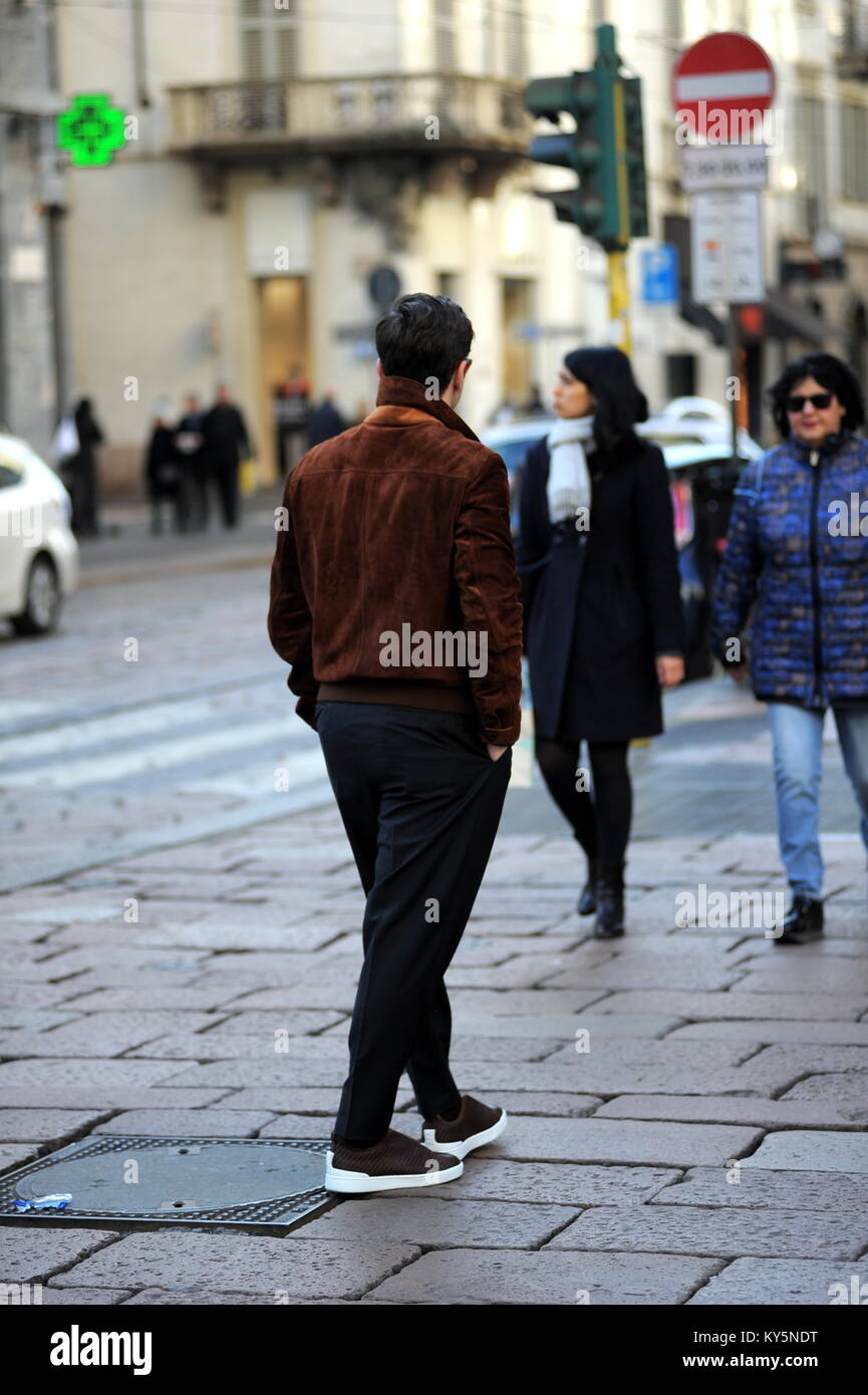 Milan, Alessandro Roja in the center after the Zegna fashion show The ...