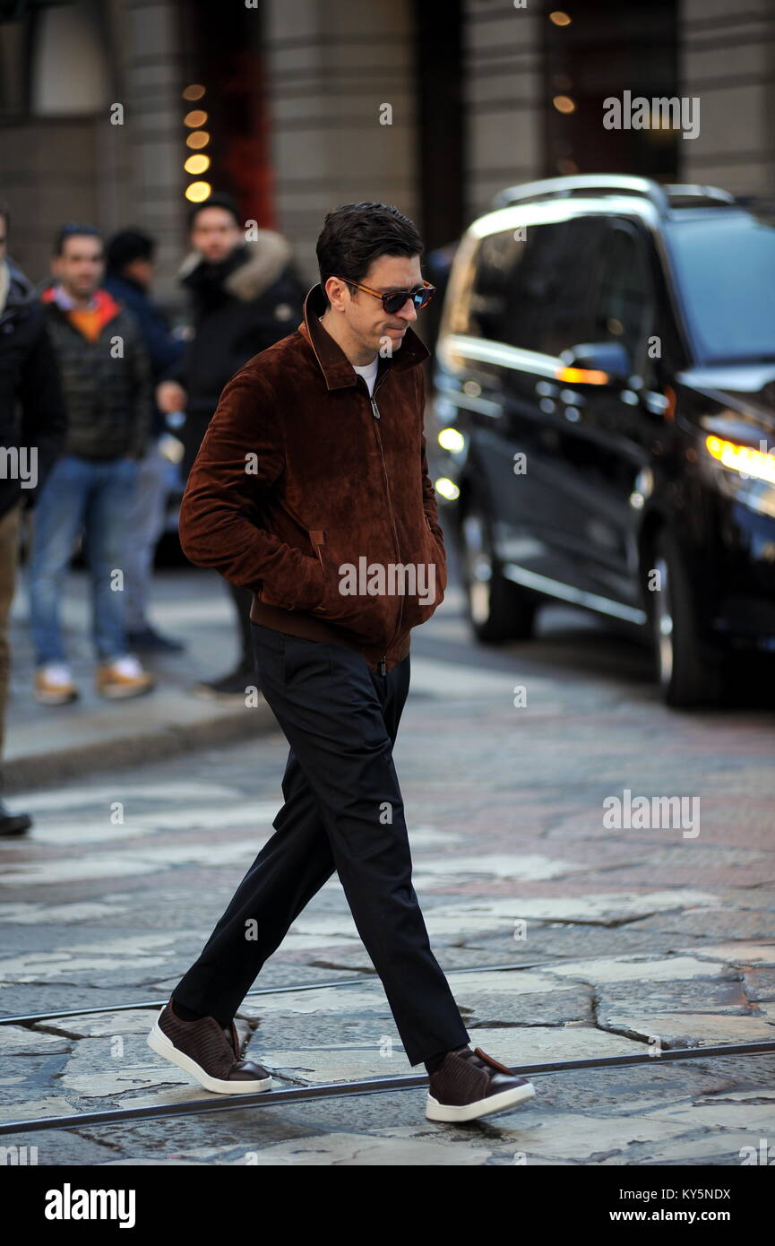 Milan, Alessandro Roja in the center after the Zegna fashion show The ...