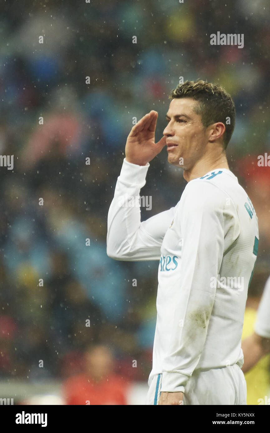Madrid, Spain. 13th Jan, 2018. Cristiano Ronaldo (forward; Real Madrid ...