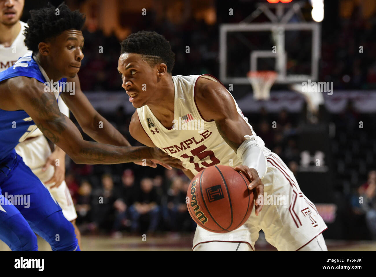 Philadelphia, Pennsylvania, USA. 13th Jan, 2018. Temple Owls guard NATE ...