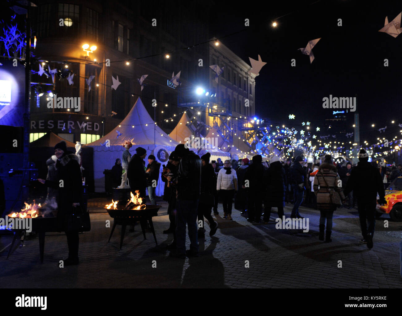 Riga, Latvia. 13th Jan, 2018. People visit Riga Street Food Festival in ...