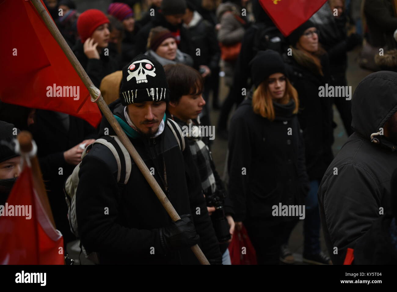 Antifa flags hi-res stock photography and images - Alamy