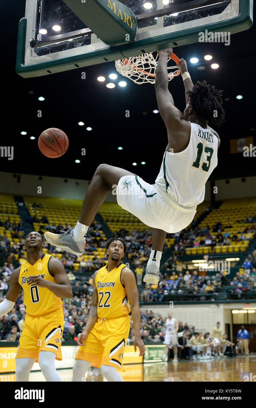 Williamsburg, VA, USA. 13th Jan, 2018. 20180113 - William and Mary ...