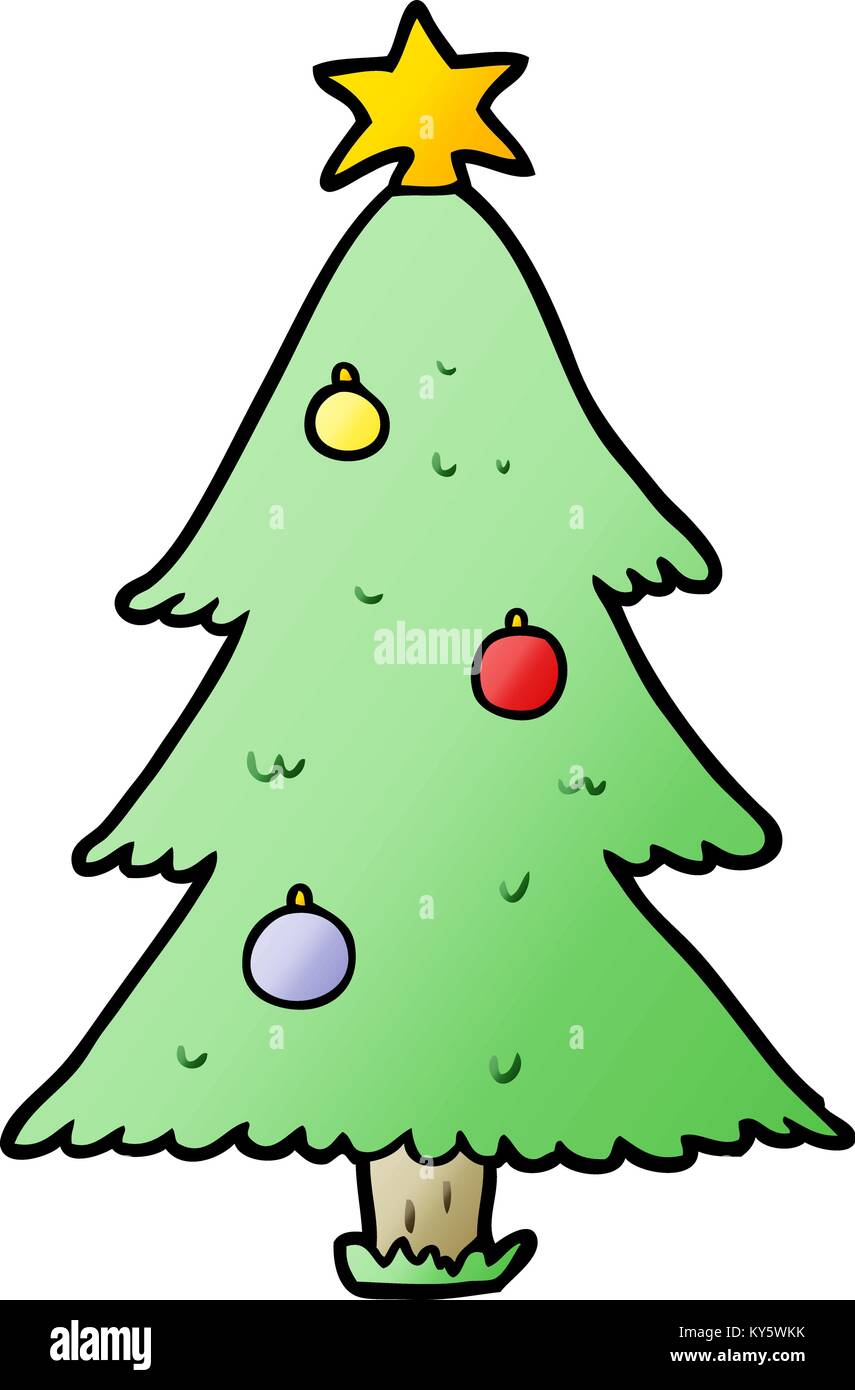 cartoon christmas tree Stock Vector Image & Art - Alamy