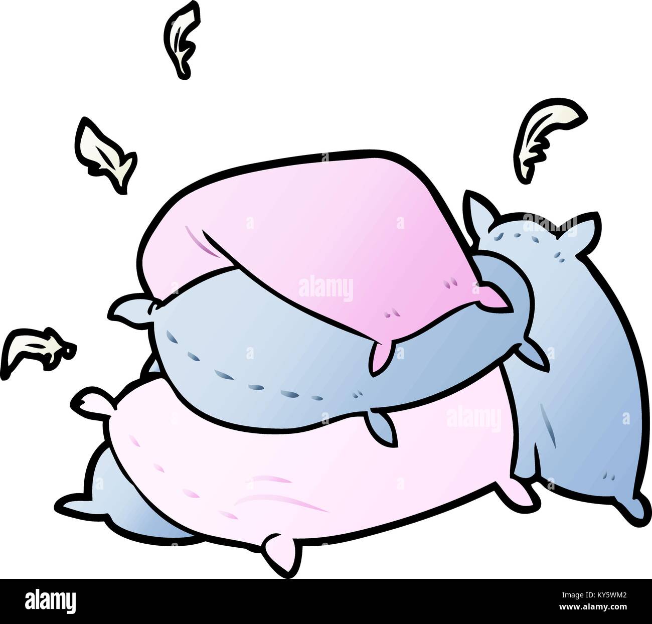 cartoon pile of pillows Stock Vector Image & Art - Alamy