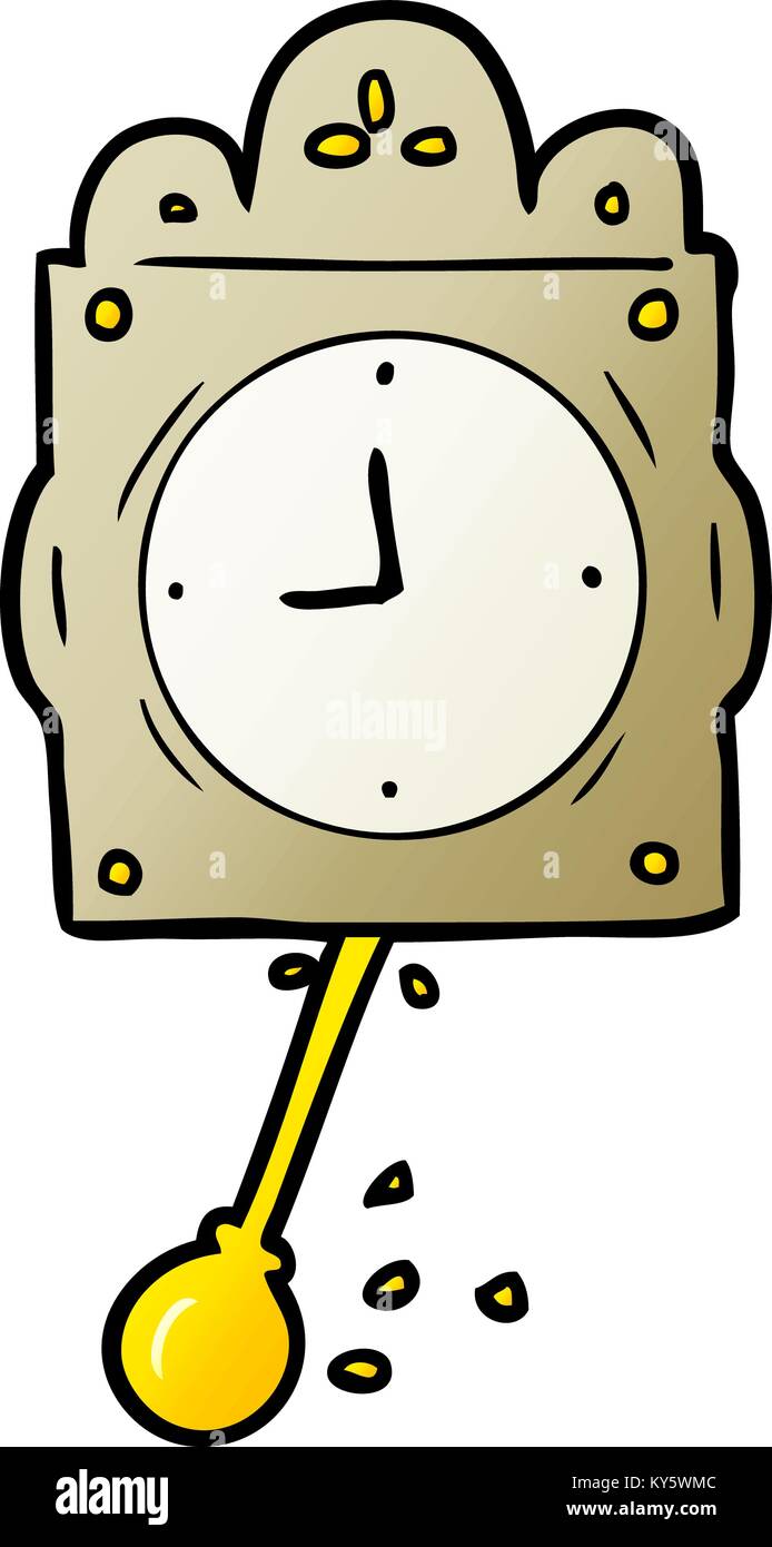 cartoon ticking clock with pendulum Stock Vector Image & Art - Alamy