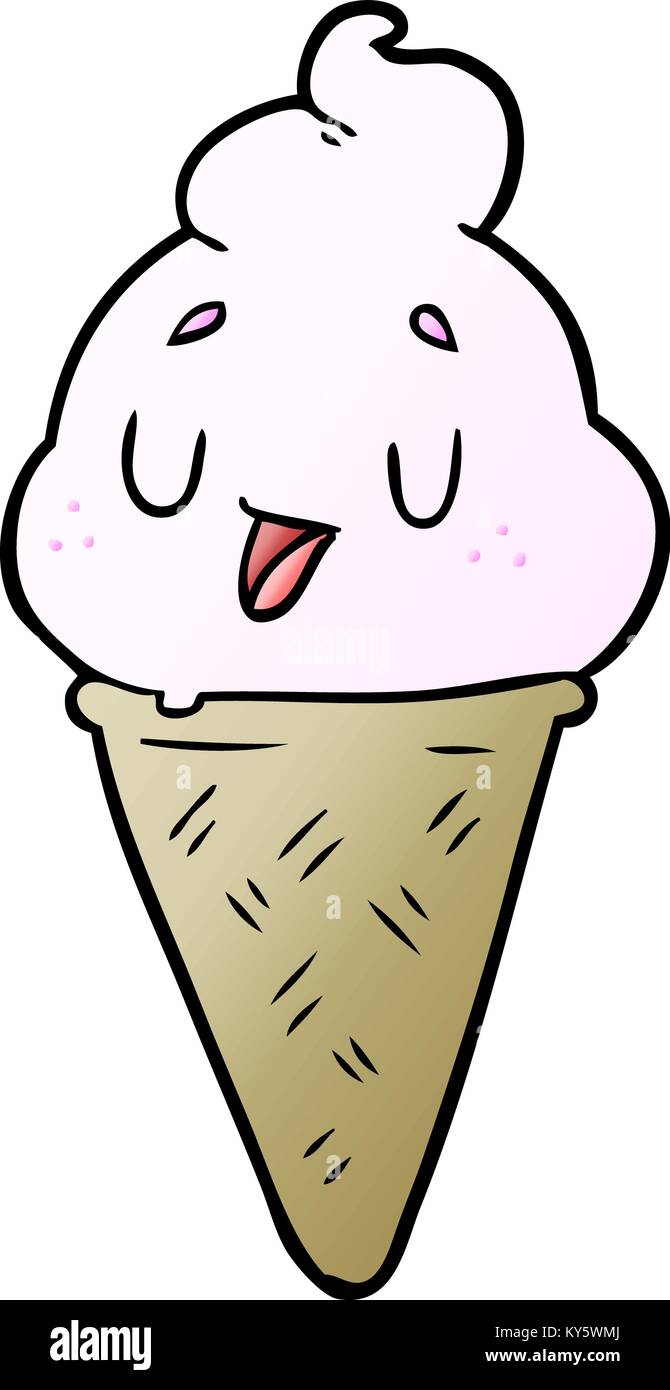 cute cartoon ice cream Stock Vector Image & Art - Alamy