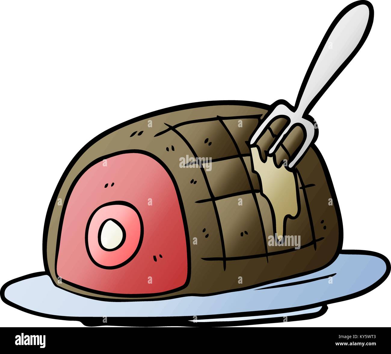 cartoon plate of cooked beef Stock Vector Image & Art - Alamy