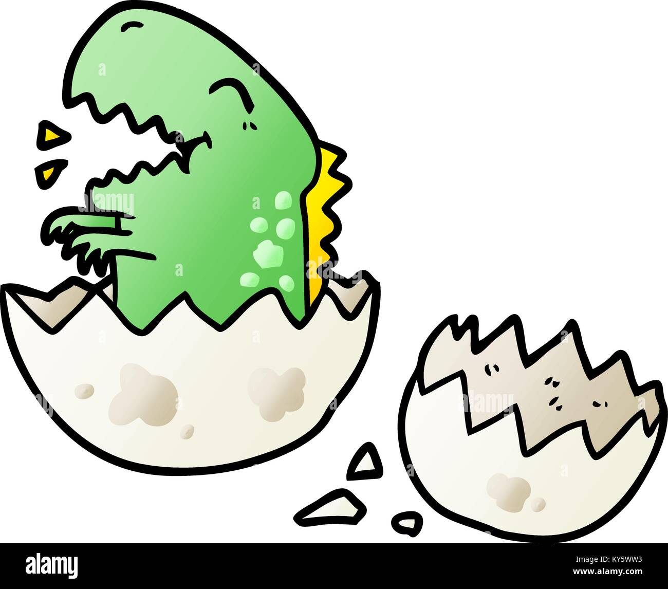cartoon dinosaur hatching from egg Stock Vector Image & Art - Alamy