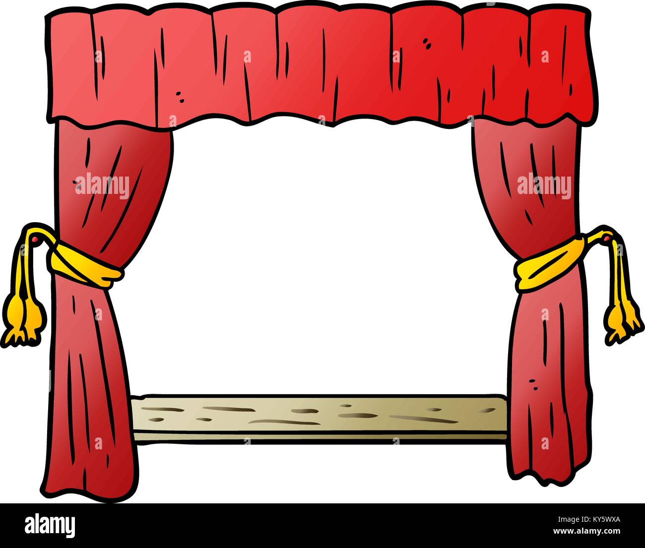 Window curtains open Stock Vector Images - Alamy