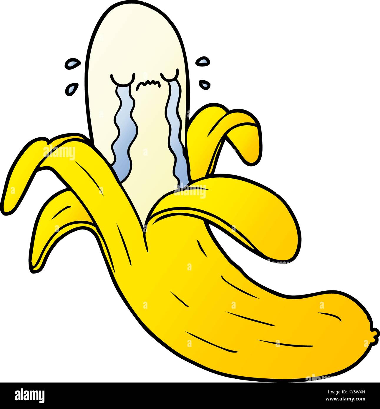 cartoon crying banana Stock Vector Image & Art - Alamy