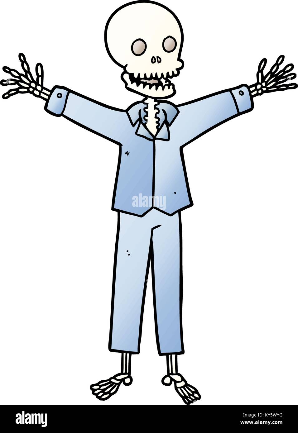 cartoon skeleton wearing pajamas Stock Vector Image & Art - Alamy