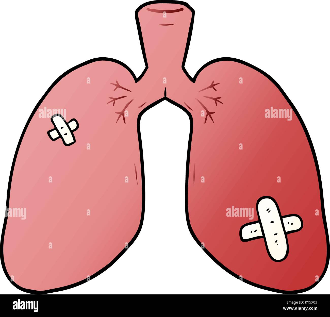 cartoon repaired lungs Stock Vector Image & Art - Alamy