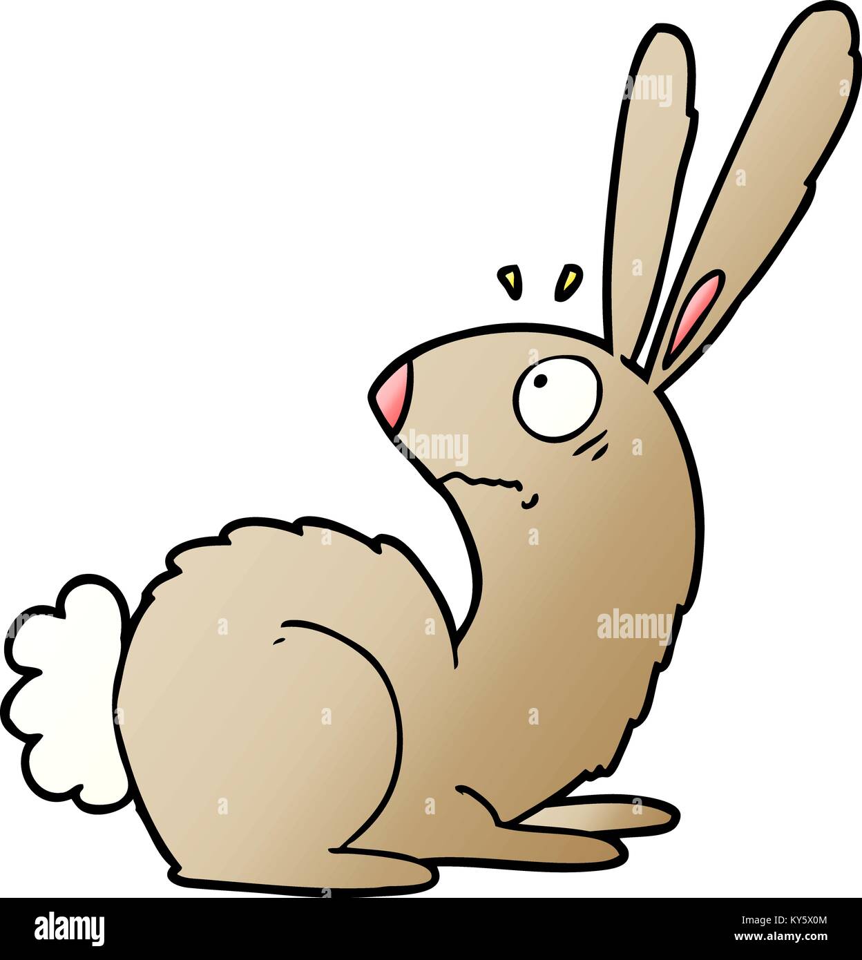 cartoon startled bunny rabbit Stock Vector Image & Art - Alamy