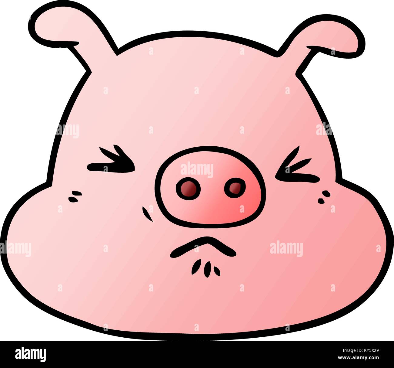 cartoon angry pig face Stock Vector Image & Art - Alamy