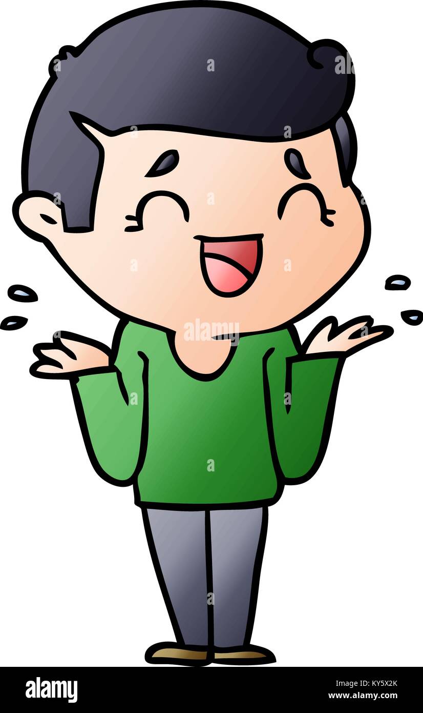 cartoon laughing confused man Stock Vector Image & Art - Alamy