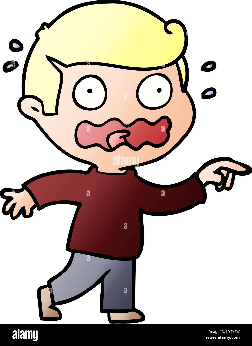 cartoon stressed out pointing Stock Vector Image & Art - Alamy