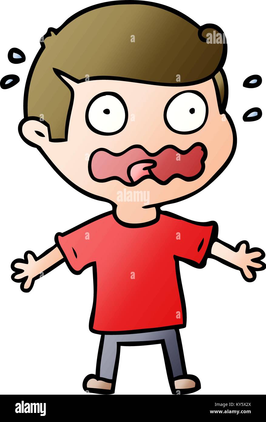 cartoon man totally stressed out Stock Vector Image & Art - Alamy