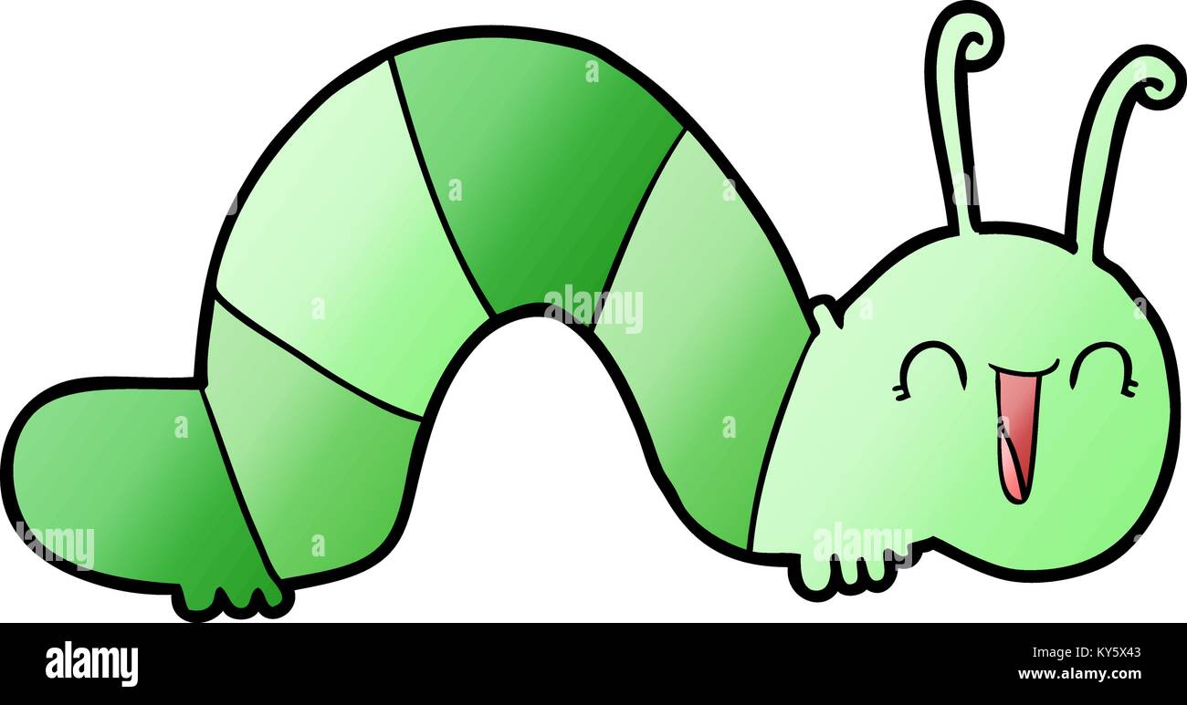 cartoon happy caterpillar Stock Vector Image & Art - Alamy