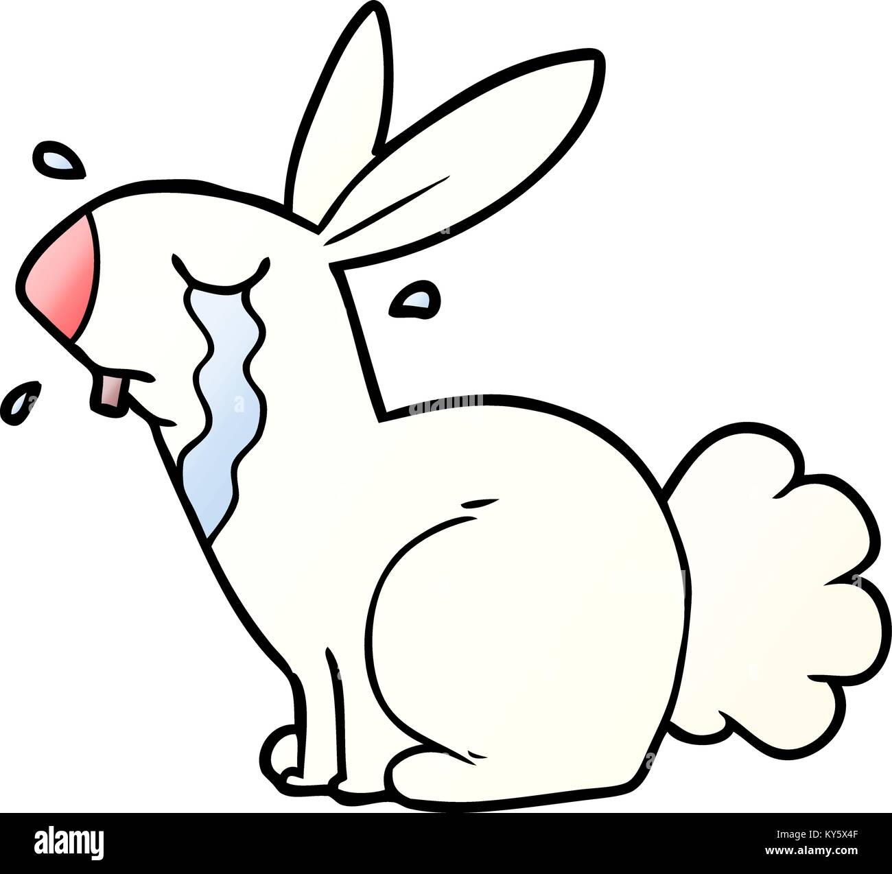 cartoon bunny rabbit crying Stock Vector Image & Art - Alamy