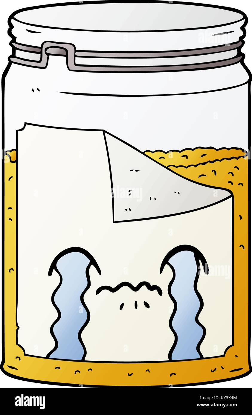 cartoon glass jar crying Stock Vector Image & Art - Alamy