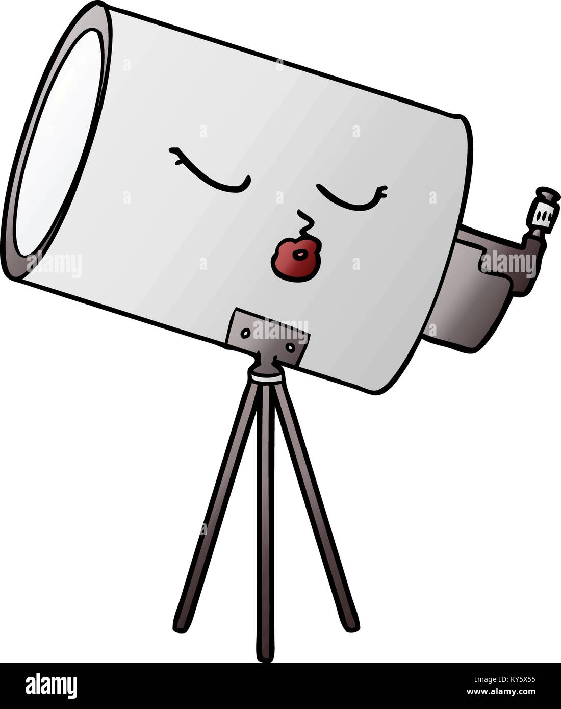 cartoon telescope with face Stock Vector Image & Art - Alamy