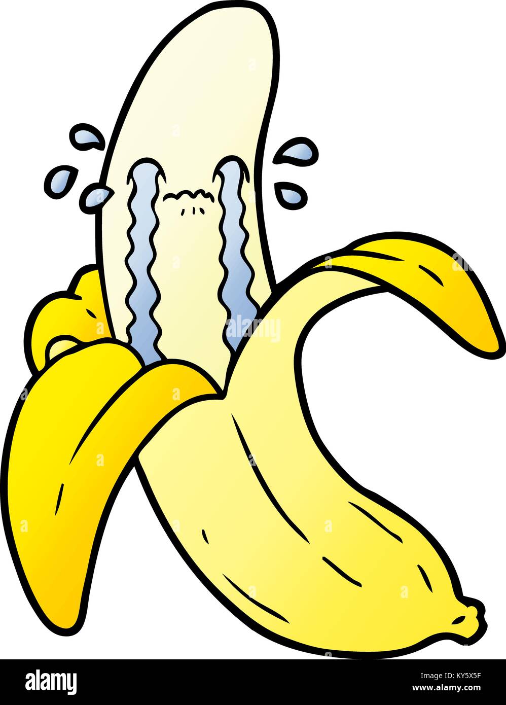 cartoon crying banana Stock Vector Image & Art - Alamy