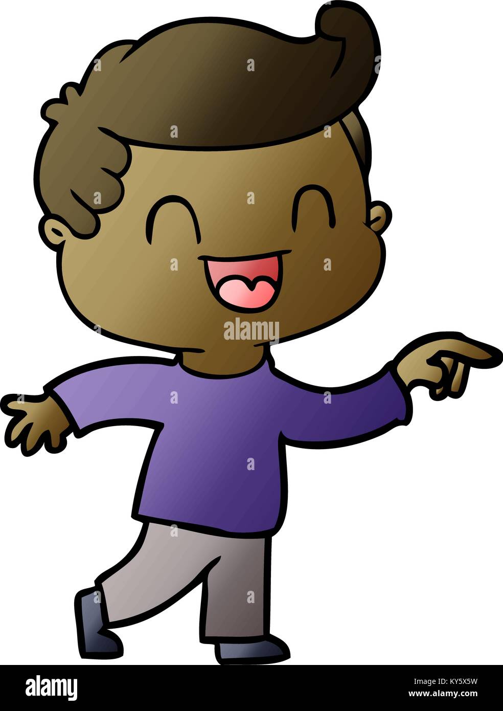 cartoon happy man pointing Stock Vector Image & Art - Alamy