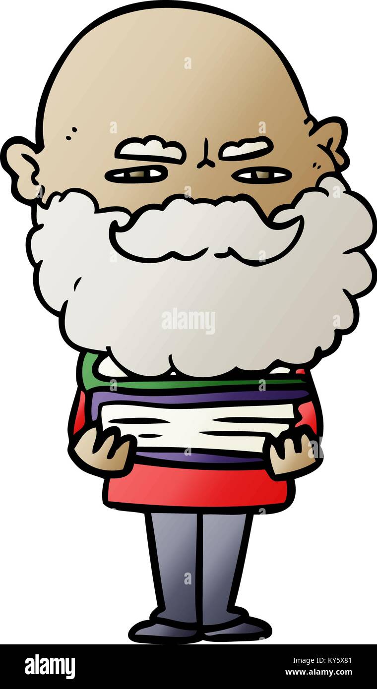 cartoon man with beard frowning Stock Vector Image & Art - Alamy
