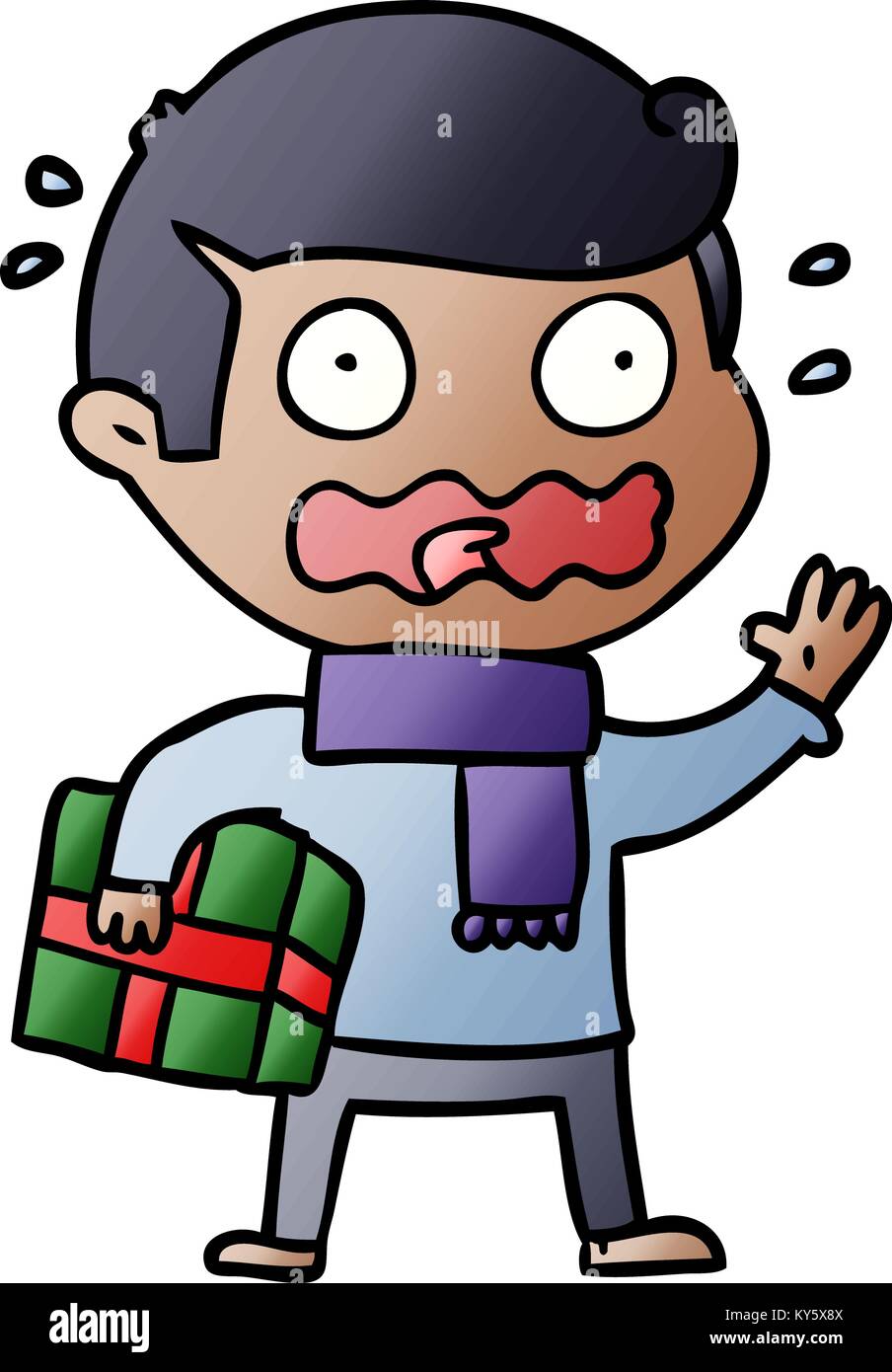 cartoon man totally stressed out Stock Vector Image & Art - Alamy