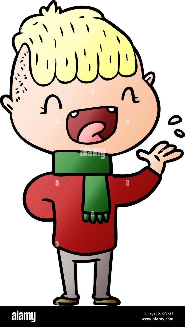 cartoon happy boy laughing Stock Vector Image & Art - Alamy