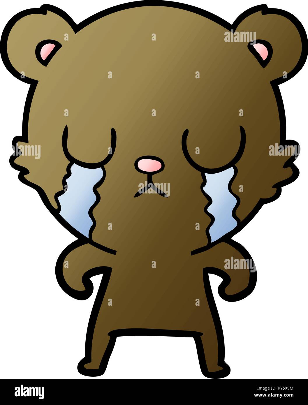 crying cartoon bear Stock Vector Image & Art - Alamy