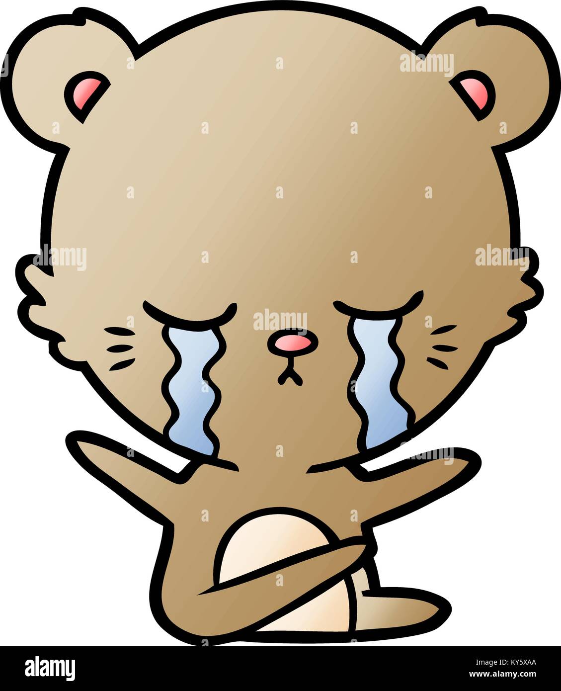 crying cartoon bear Stock Vector Image & Art - Alamy