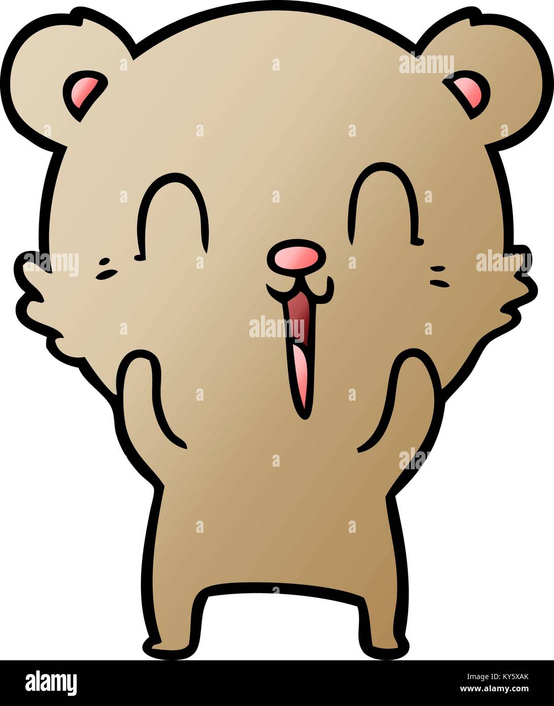 happy cartoon bear Stock Vector Image & Art - Alamy