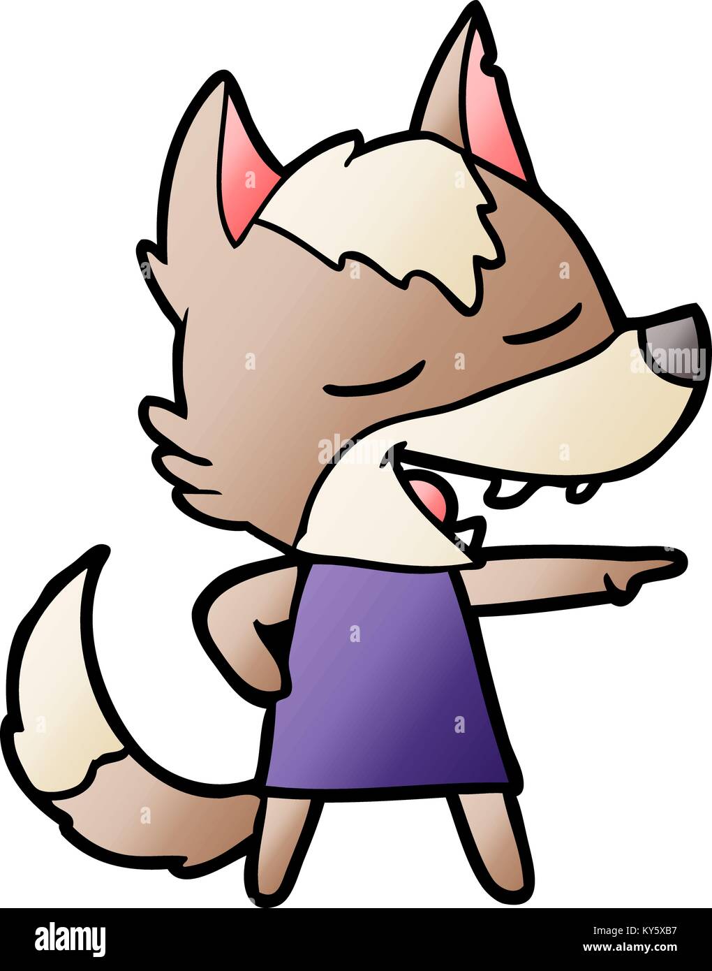 cartoon wolf laughing Stock Vector Image & Art - Alamy