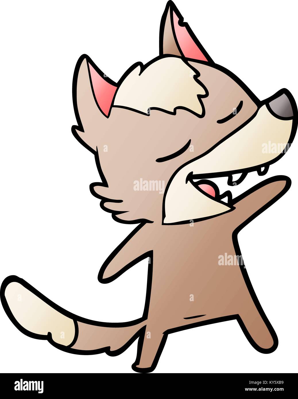cartoon wolf laughing Stock Vector Image & Art - Alamy