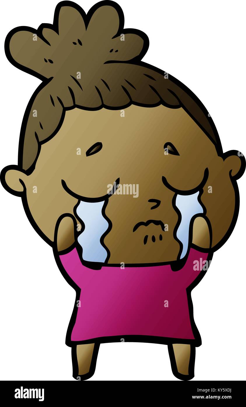 cartoon crying woman Stock Vector Image & Art - Alamy