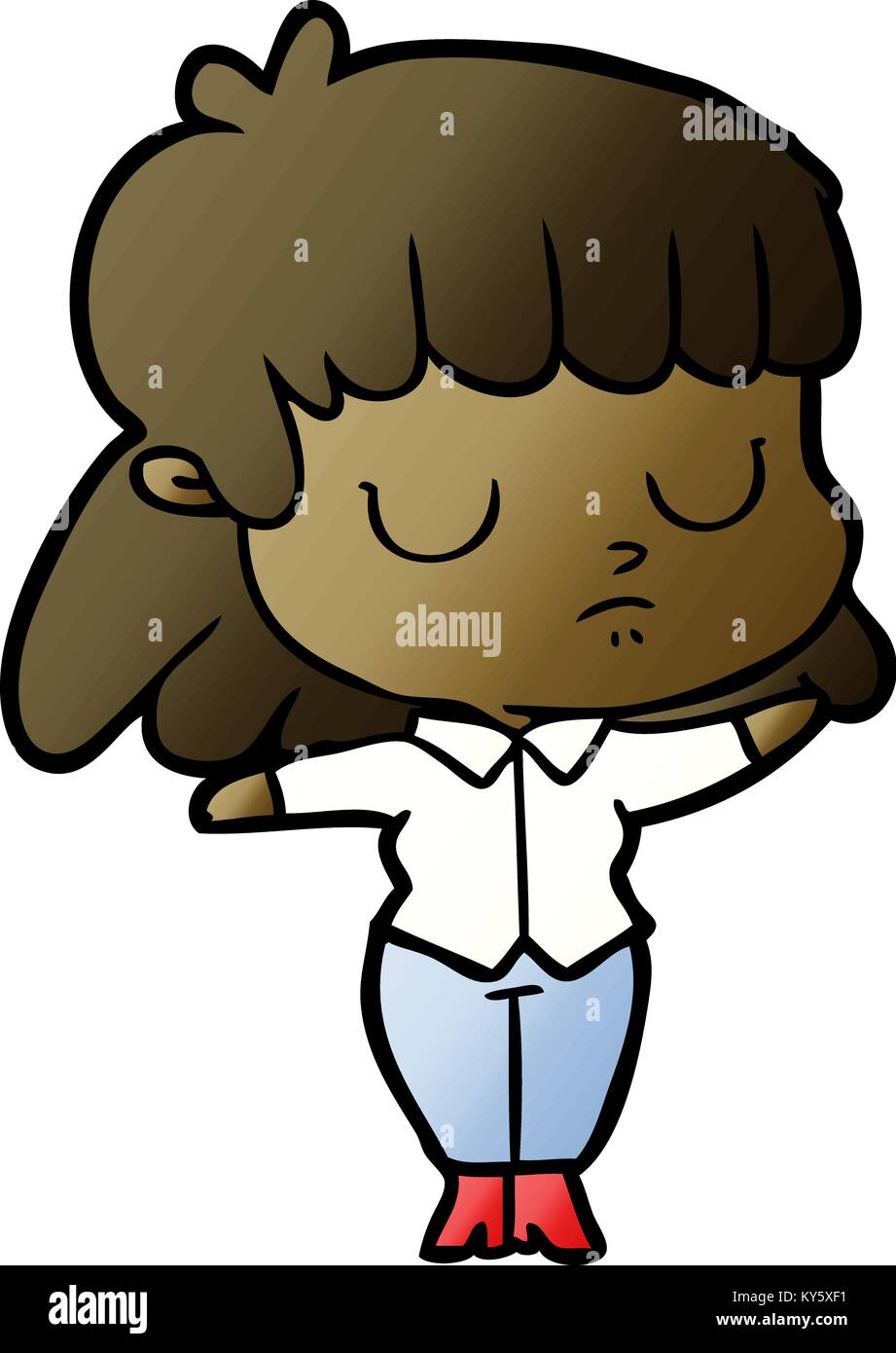 cartoon indifferent woman Stock Vector Image & Art - Alamy