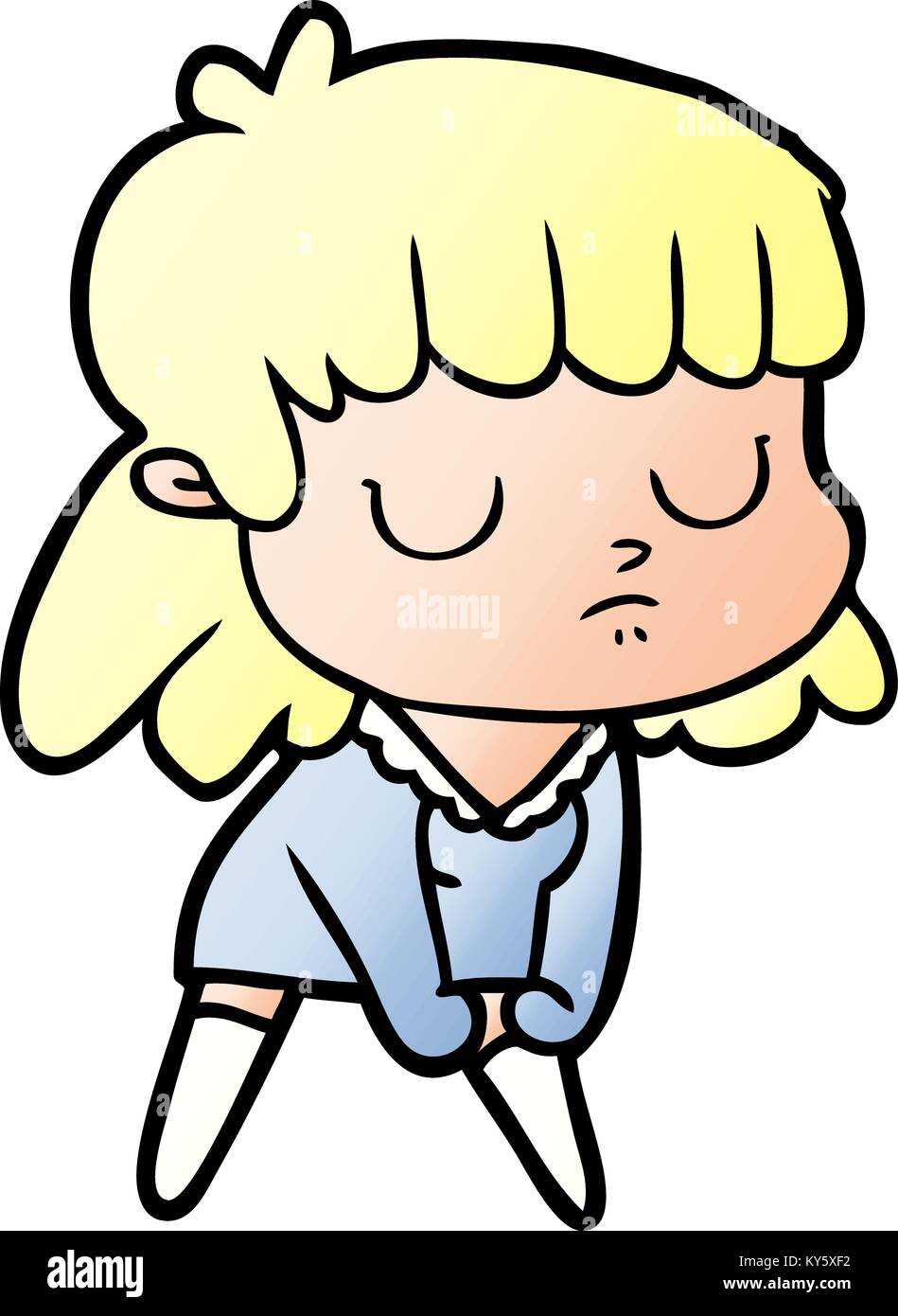 cartoon indifferent woman Stock Vector Image & Art - Alamy