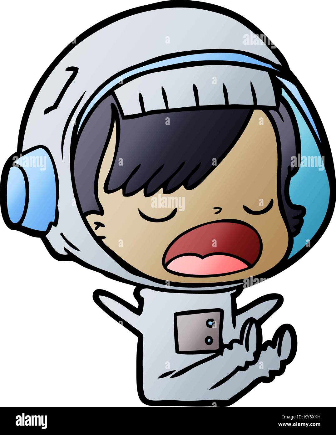 cartoon astronaut woman explaining Stock Vector Image & Art - Alamy