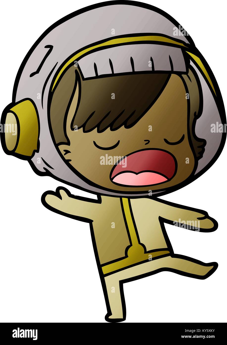 cartoon talking astronaut woman Stock Vector Image & Art - Alamy