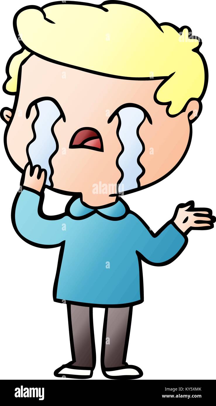 cartoon man crying Stock Vector Image & Art - Alamy